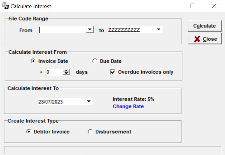 Interest - FilePro Legal Practice Management Software