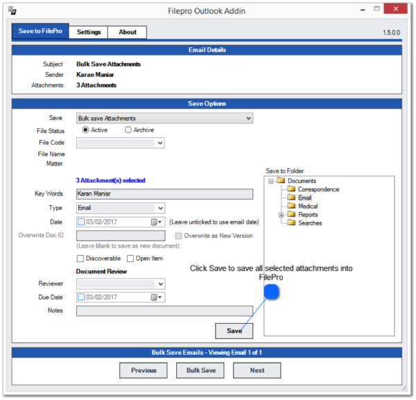 FilePro Update – The Outlook Addin - FilePro Legal Practice Management ...